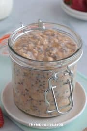 Cinnamon Banana Overnight Oats | Thyme For Flavor